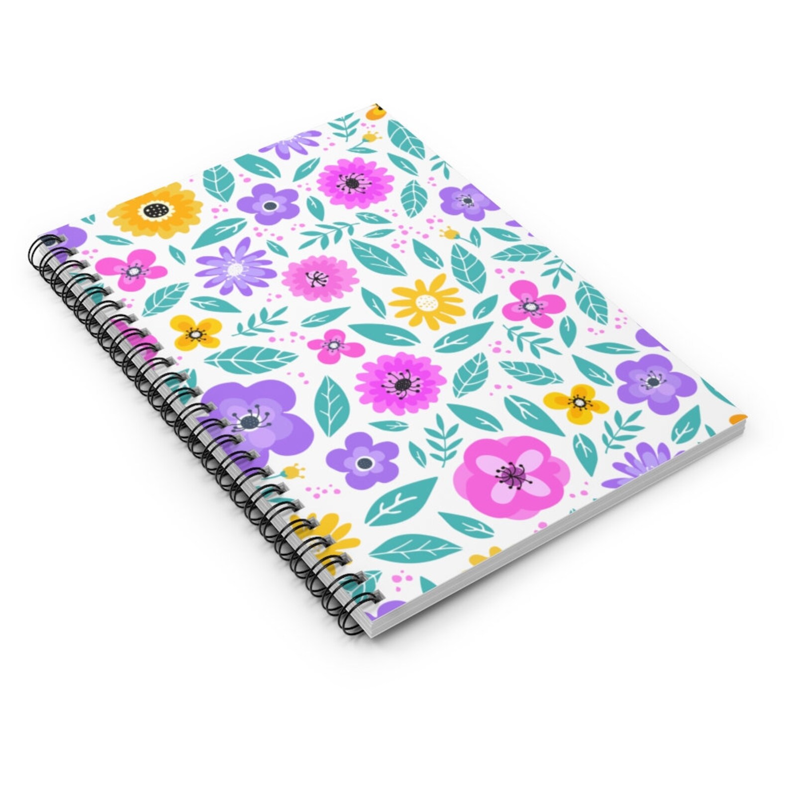 Pink Floral Notebook Spiral Notebook to Do List Notebook | Etsy