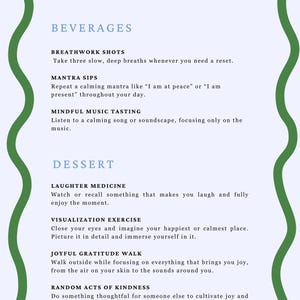 Mindfulness Menu Printable – A Guided Wellness Tool for Mindful Living ...