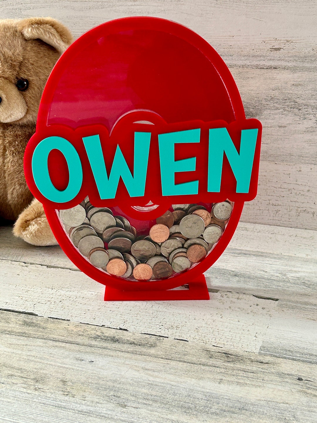 Kids Letter Bank Money Bank Personalized Name / Initial Bank Piggy Bank ...