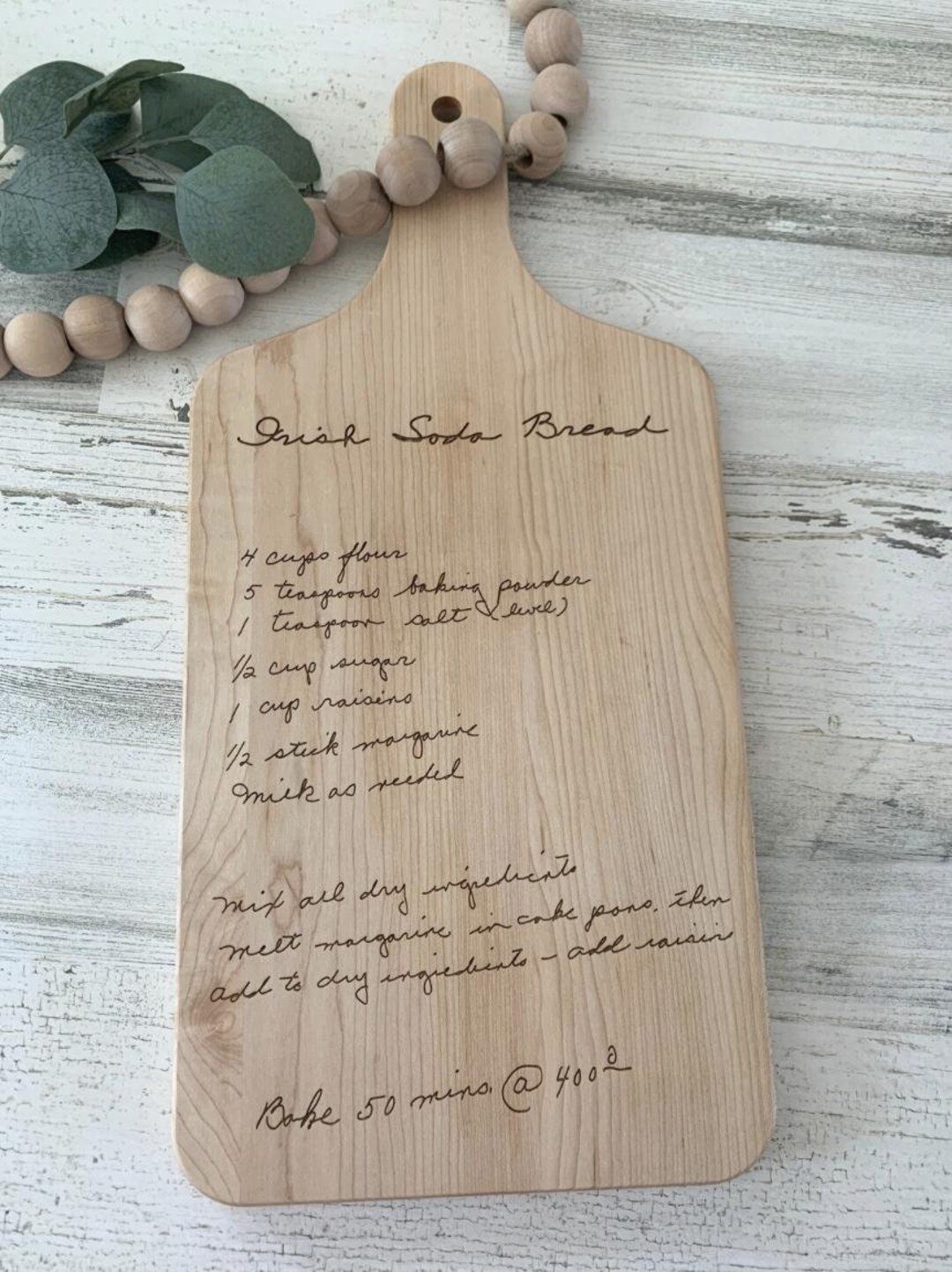 Custom Engraved Recipe Board Personalized Cutting Board Family Keepsake ...