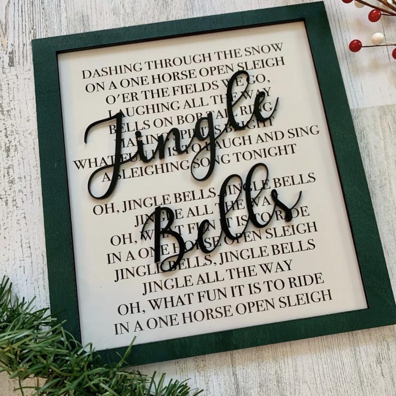 Christmas Carol Sign - Etsy