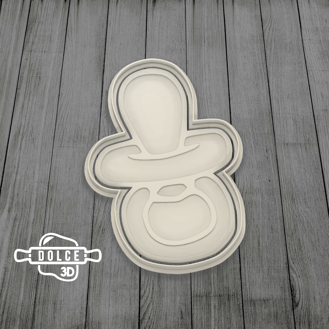 Baby Pacifier Cookie Cutter Digital STL File Download for 3D Printer ...