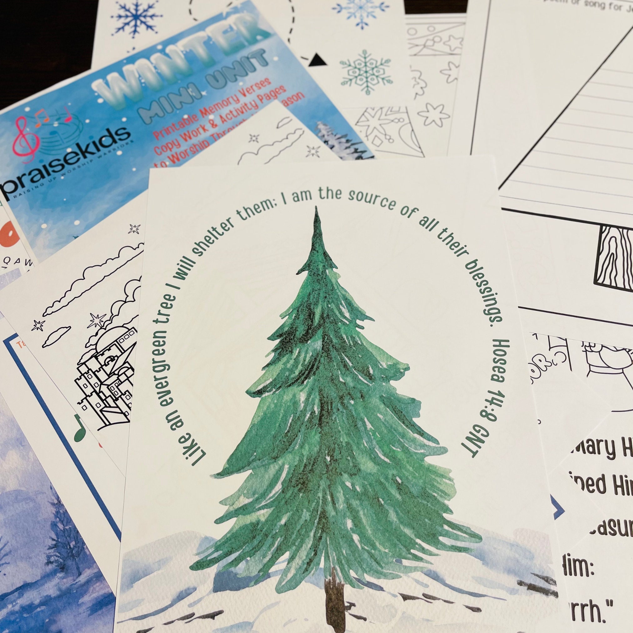 Winter Mini Unit Printable Praisekids: Raising up Worship Warriors - Etsy