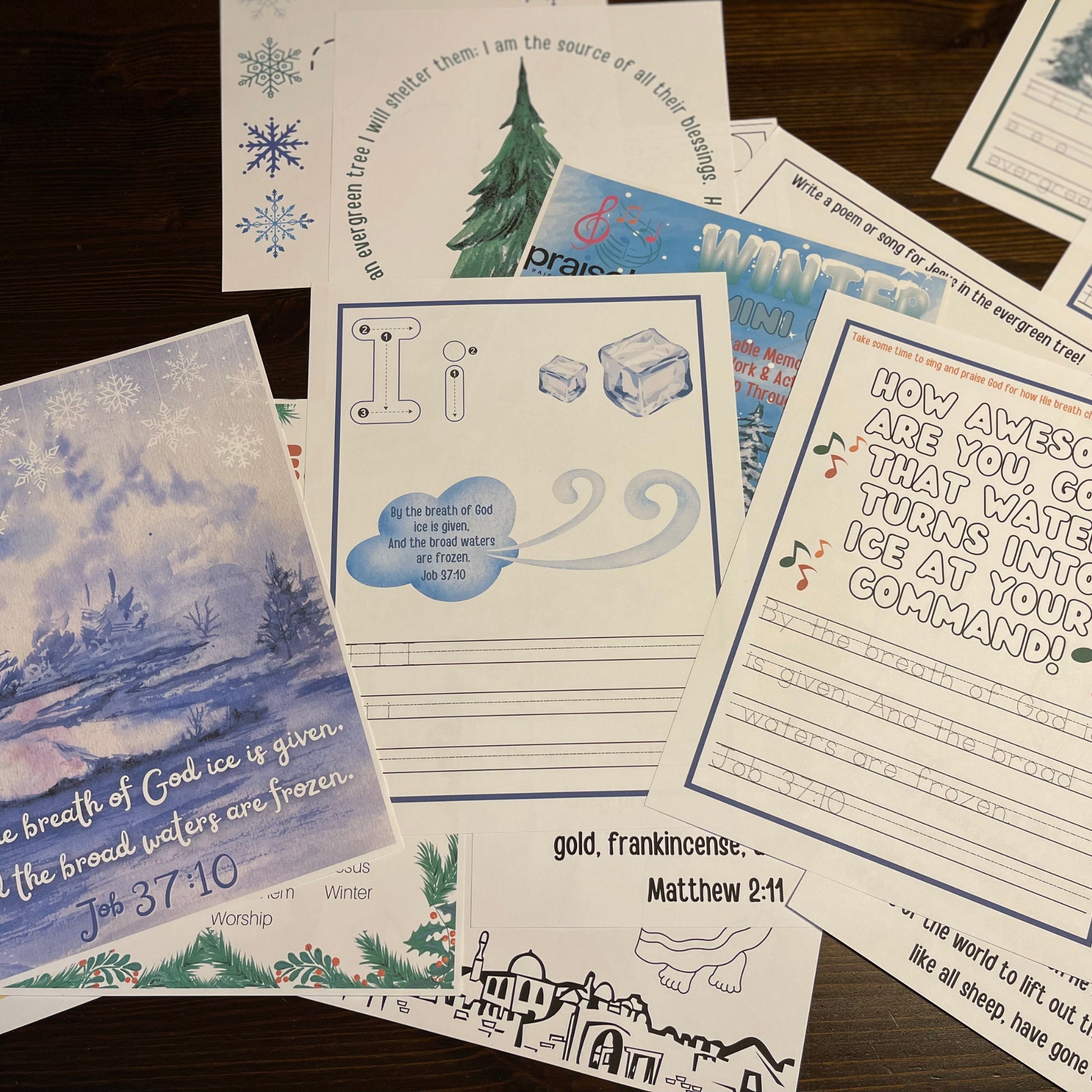 Winter Mini Unit Printable Praisekids: Raising up Worship Warriors - Etsy
