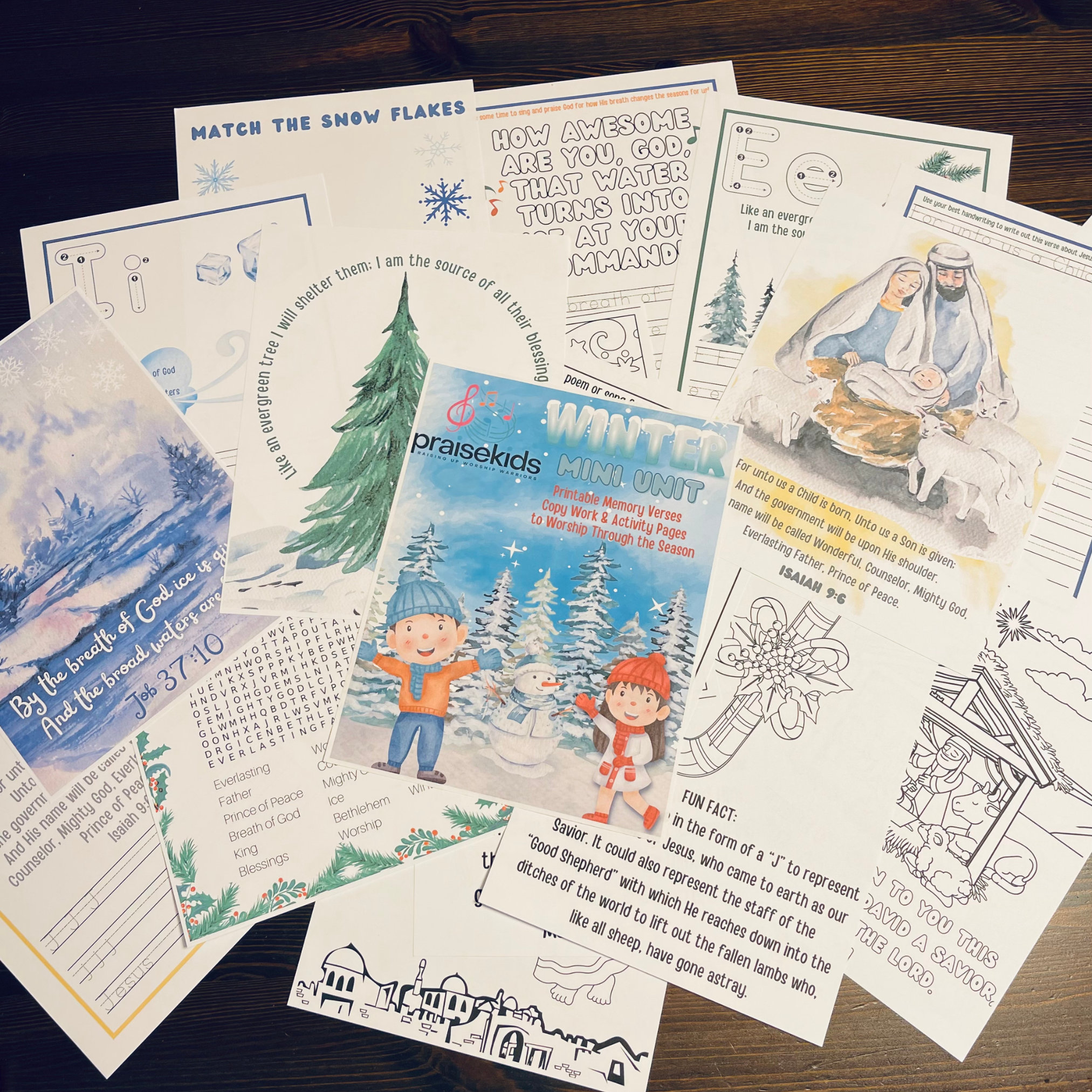 Winter Mini Unit Printable - Praisekids: Raising up Worship Warriors - Etsy