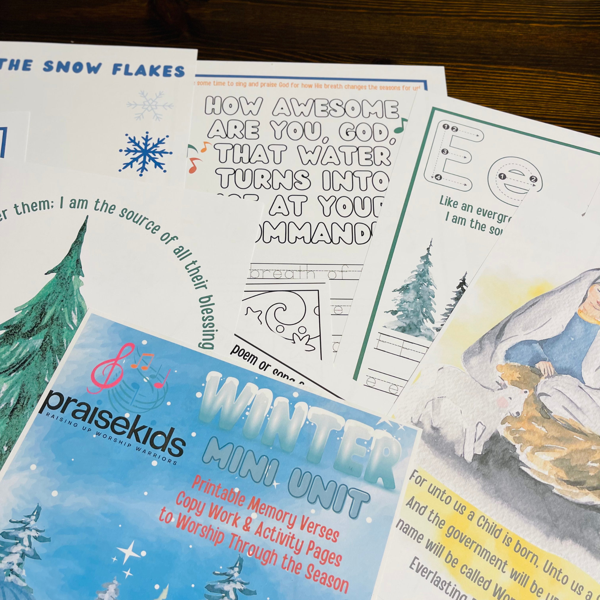 Winter Mini Unit Printable - Praisekids: Raising up Worship Warriors - Etsy