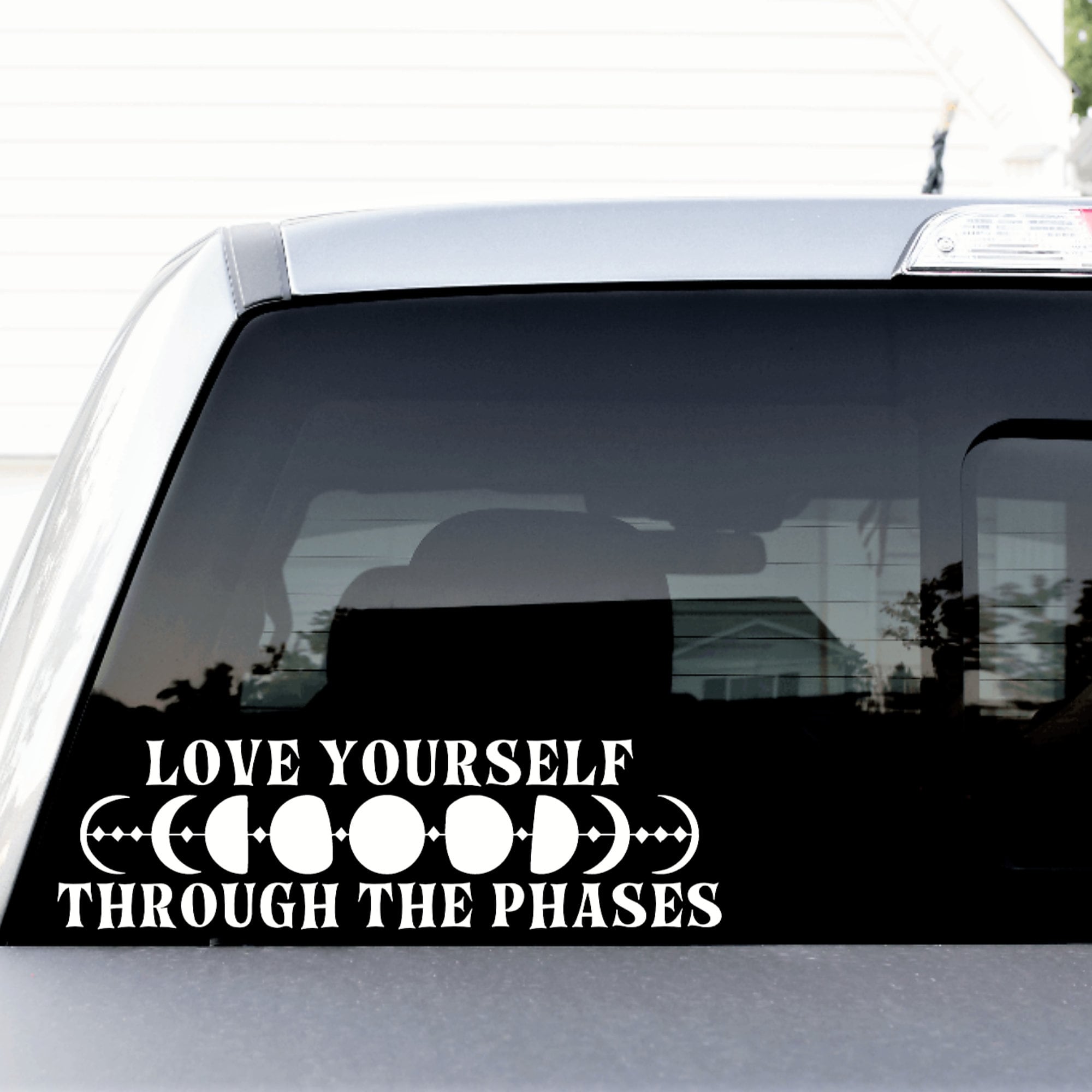 Phases of the Moon Car Decal Love Yourself Through the Phases - Etsy