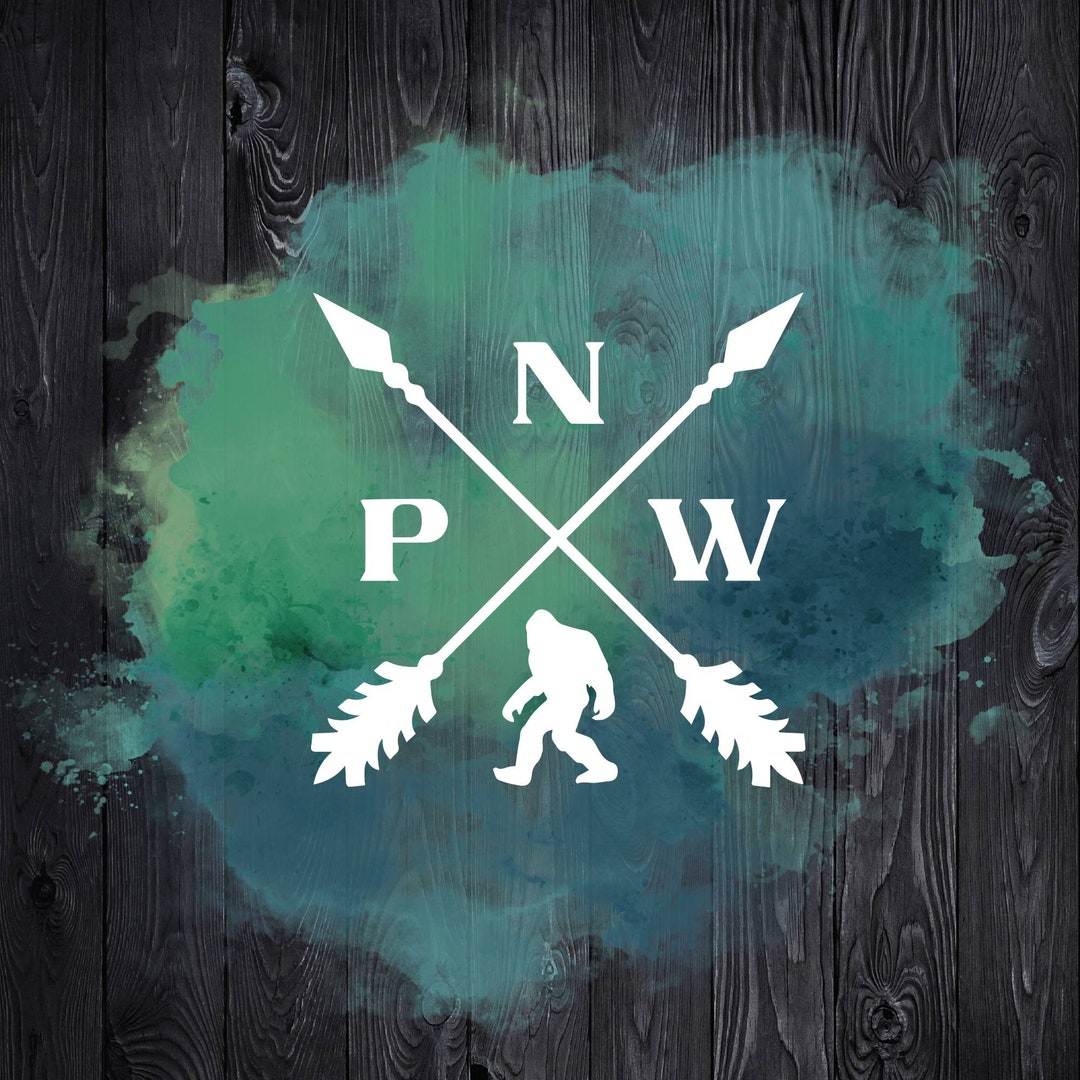Pacific Northwest Sasquatch Car Decal, PNW Bigfoot Sticker, Sasquatch ...