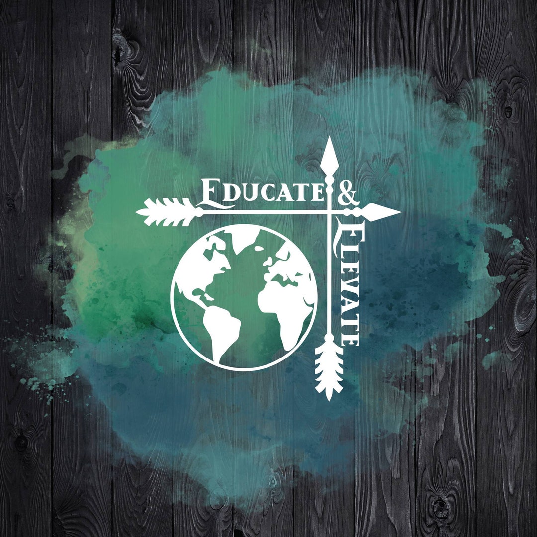Educate and Elevate the World Education Car Decal Earth - Etsy