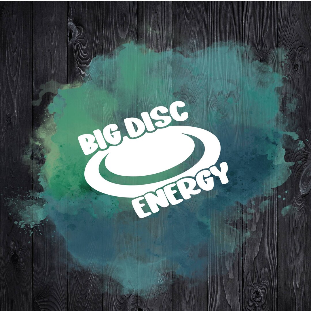 Disc Golf Car Decal Big Disc Energy Design Disc Golfer BDE - Etsy