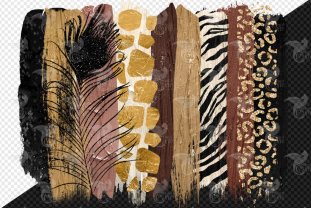 Safari Brush Strokes-png - Etsy