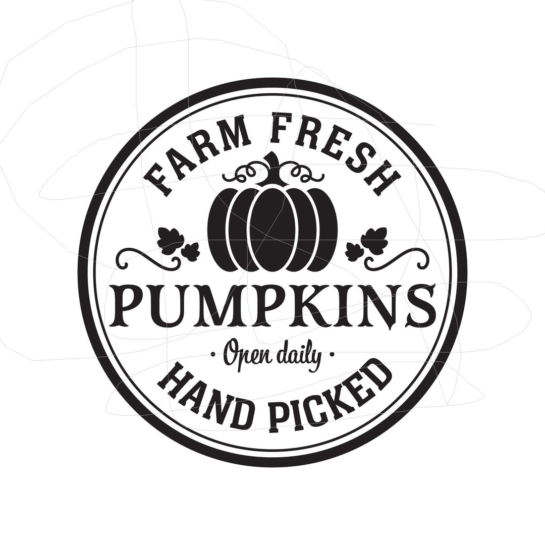 Farm Fresh Pumpkins Hand Picked SVG PNG Design - Etsy