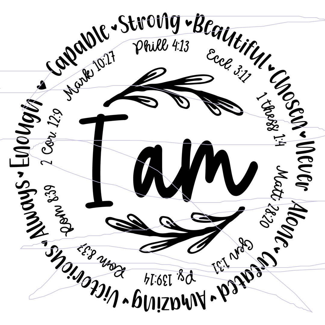 I AM Design SVG PNG Inspirational - Etsy