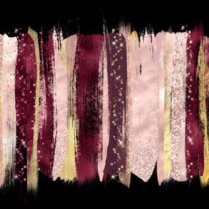 Blush Burgundy and Gold Brush Strokes Graphic-png - Etsy