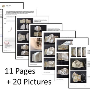 Face Mask Pattern PDF With Filter Pocket Sewing Pattern Tutorial PDF ...