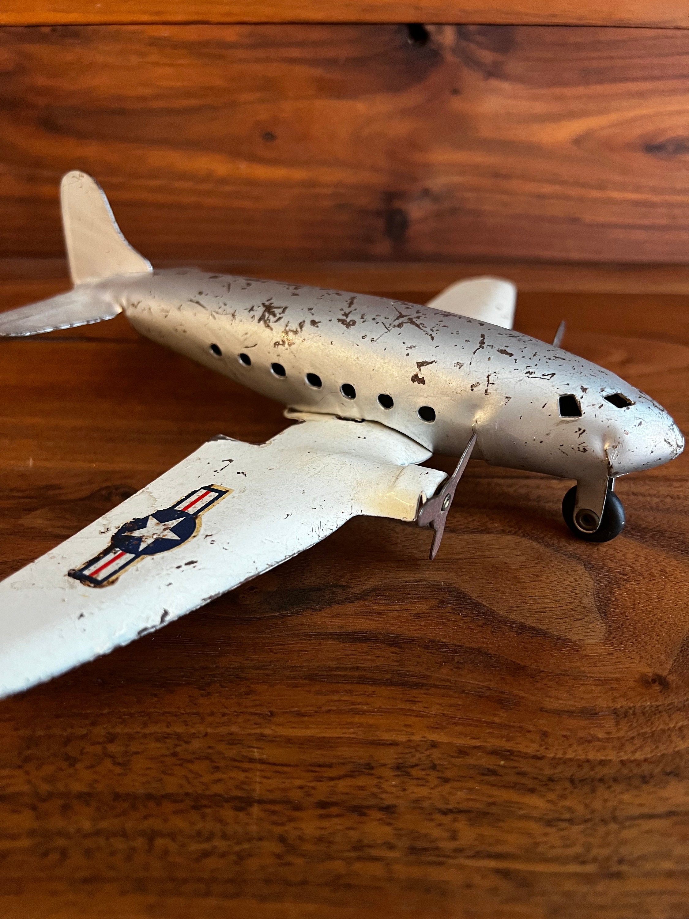 Vintage Metal Airplane - Etsy