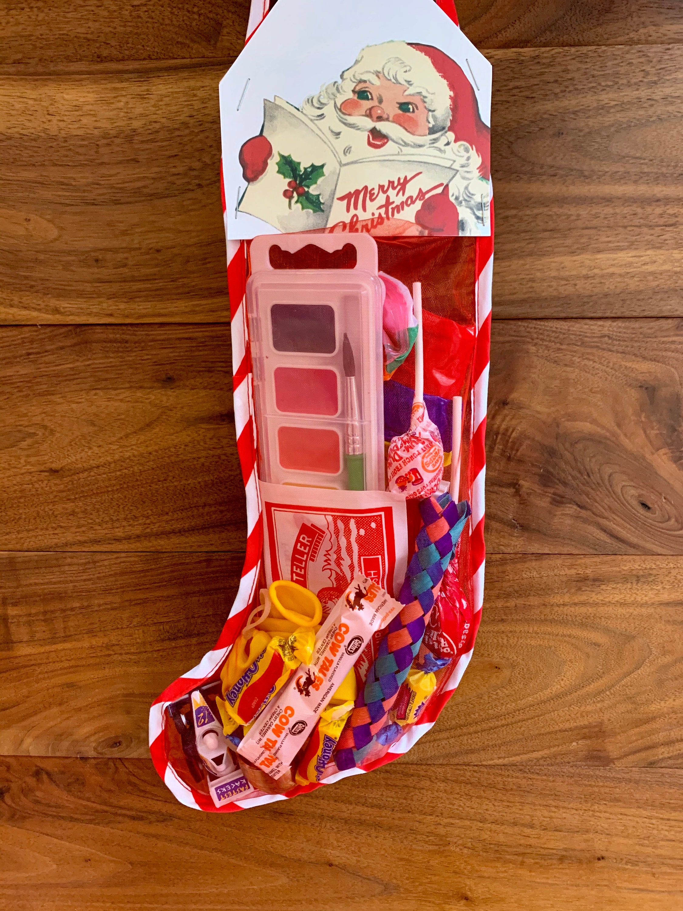 Vintage Inspired Mesh Christmas Stocking - Etsy UK