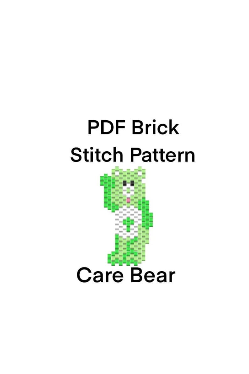 Brick Stitch Beading PATTERN Care Bear - (delica/seed Bead) - Etsy