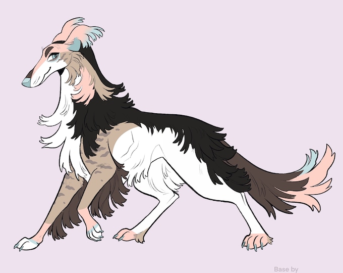 Borzoi Furry Character Adoptable Adopt Fursona Male Boy Feline Big Fursuit Canine Wolf Dog Fish ...