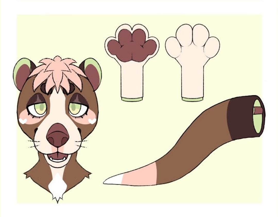 Fursuit Otter Partial Design Furry Character Adoptable Adopt Fursona ...