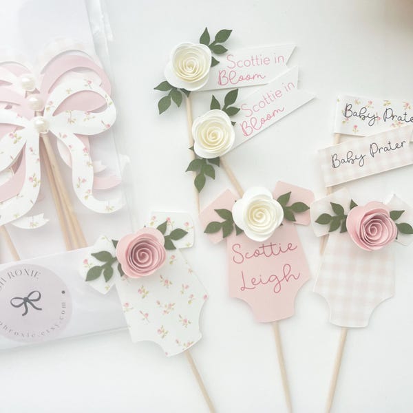 Baby Girl Cupcake Toppers - Etsy
