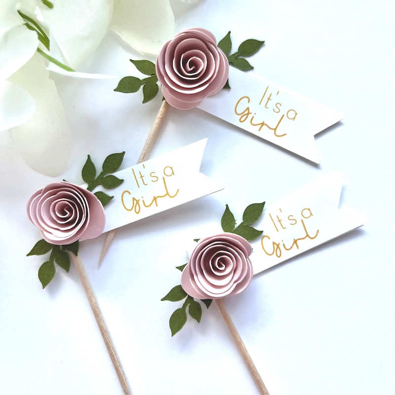 Baby Girl Cupcake Toppers - Etsy