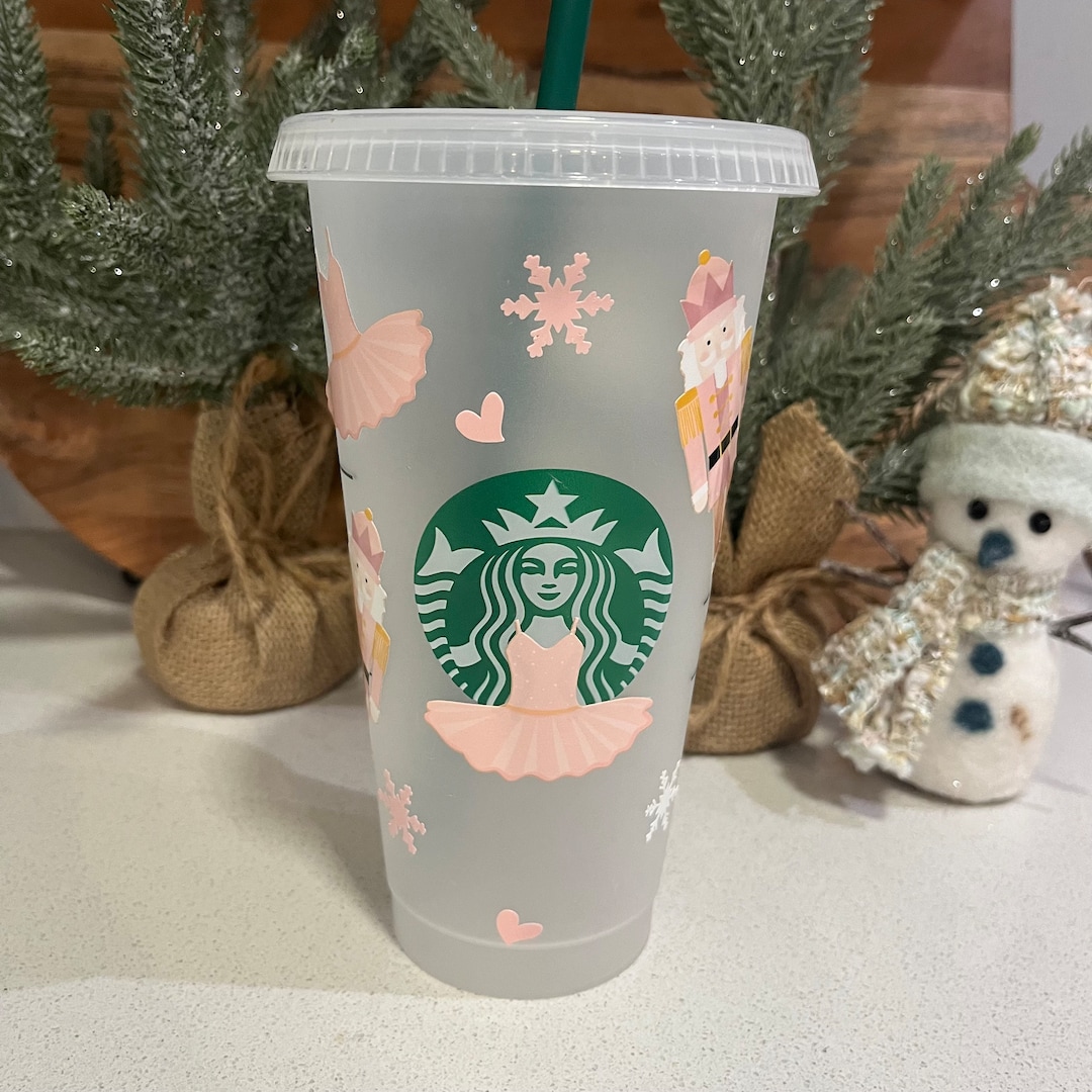 Nutcracker Ballet Cold Cup, Pink Ballet Customizable Drinking Cup ...