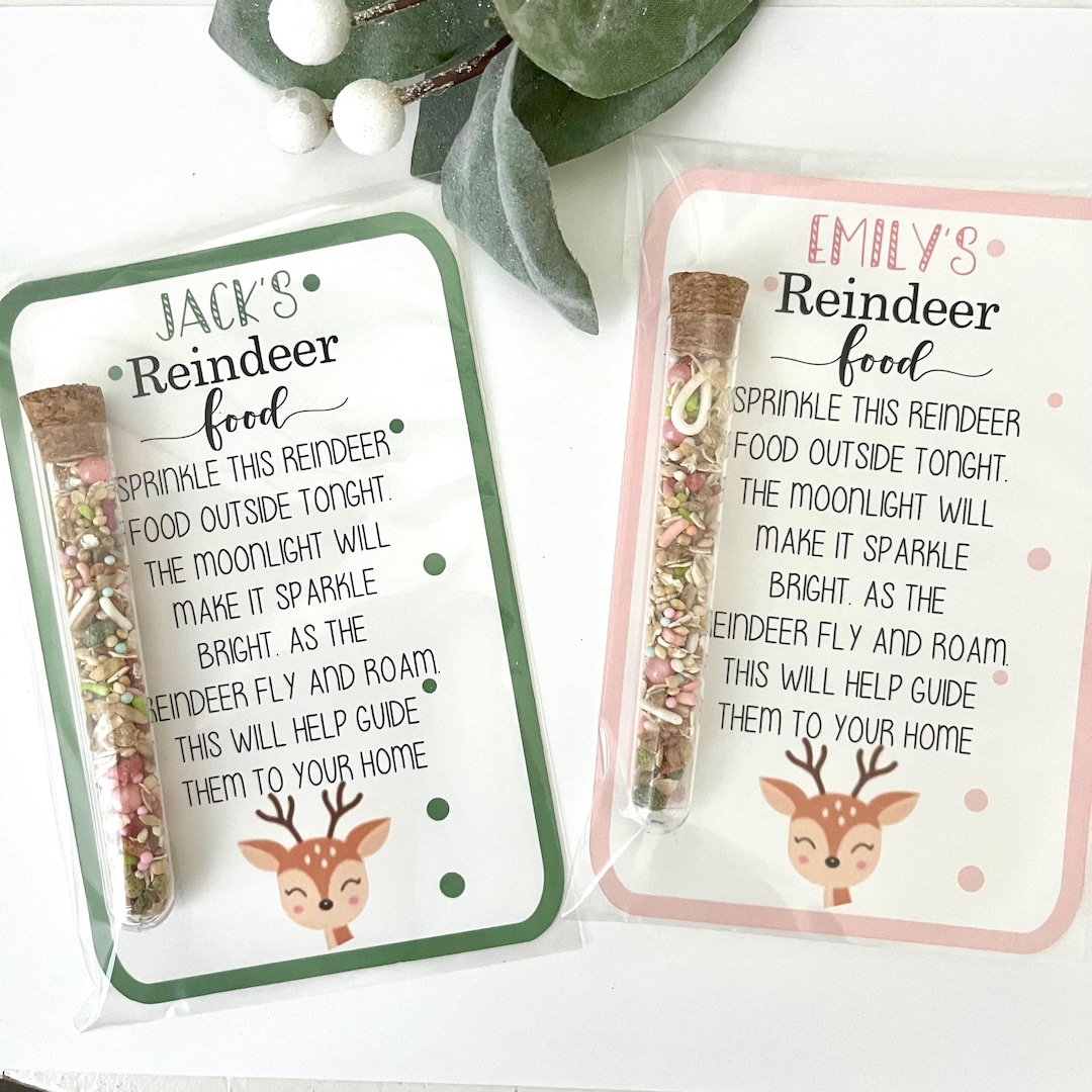 Personalized Reindeer Food, Christmas Eve Traditions, Kids Gift, Kids ...
