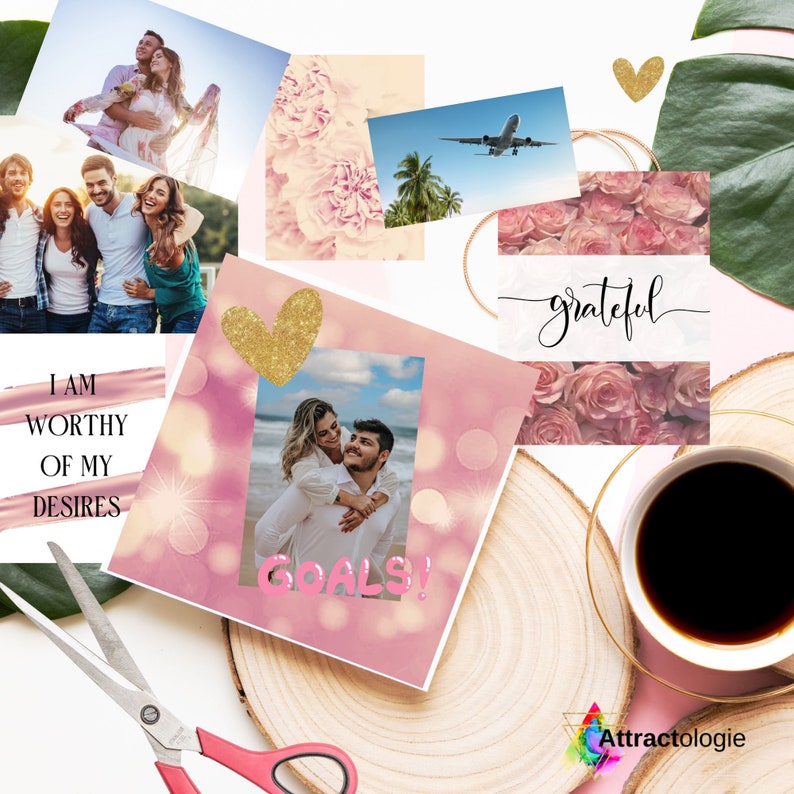 Vision Board Kit, Wall Collage Kit, Printable Paper, Digital Download ...