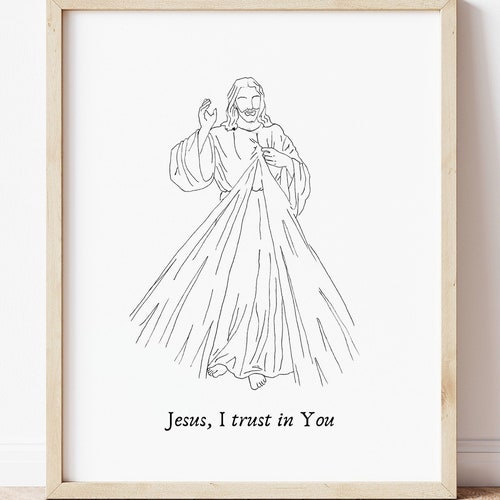 Divine Mercy of Jesus Catholic Poster Religious Art Print - Etsy