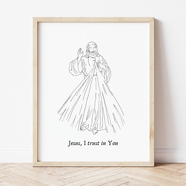 Jesus Line Art - Etsy