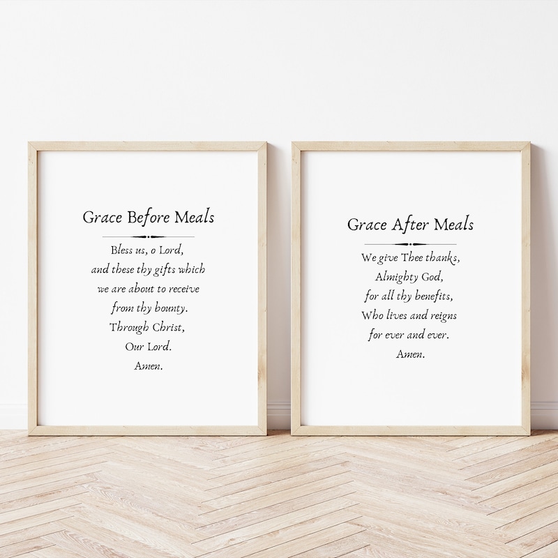 Catholic Meal Prayer - Etsy