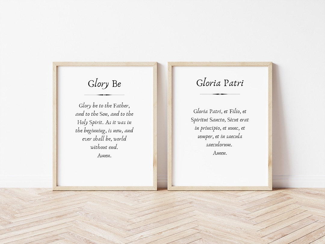 Catholic Prayer Print "glory Be" - Printable "gloria Patri" - 8X10 ...