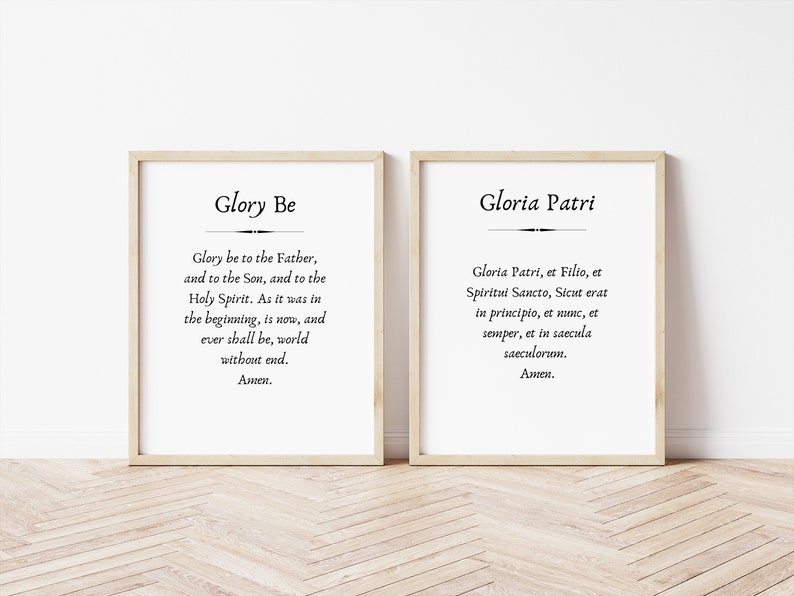 Catholic Prayer Print glory Be Printable gloria Patri 8X10 Prayer Print ...