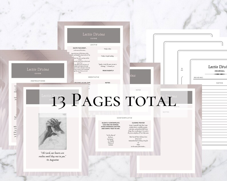 UPDATED Lectio Divina Instructions, Guide, and Journal Workbook 7 ...