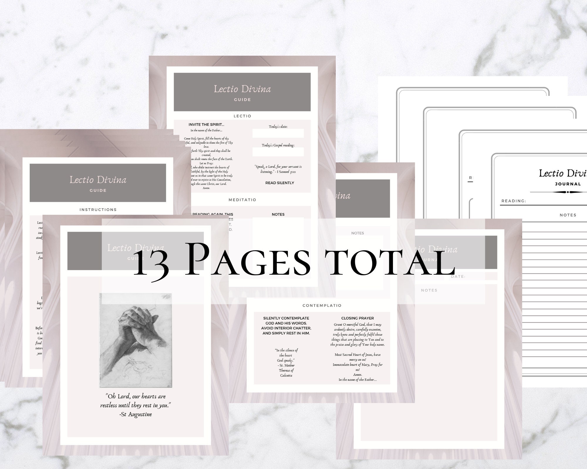 UPDATED Lectio Divina Instructions, Guide, and Journal Workbook 7 ...