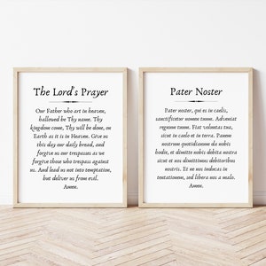 Catholic Prayer Print Bundle "the Holy Rosary" - Our Father, Hail Mary ...