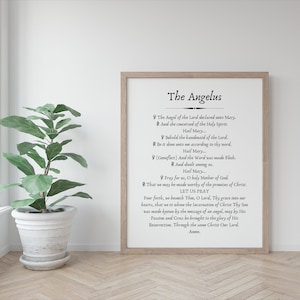 Catholic Prayer Print "angelus" - Printable "the Angel of the Lord ...
