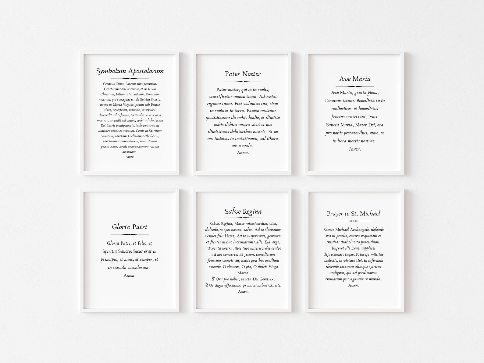 Catholic Prayer Print ULTIMATE Bundle Our Father Hail Mary - Etsy