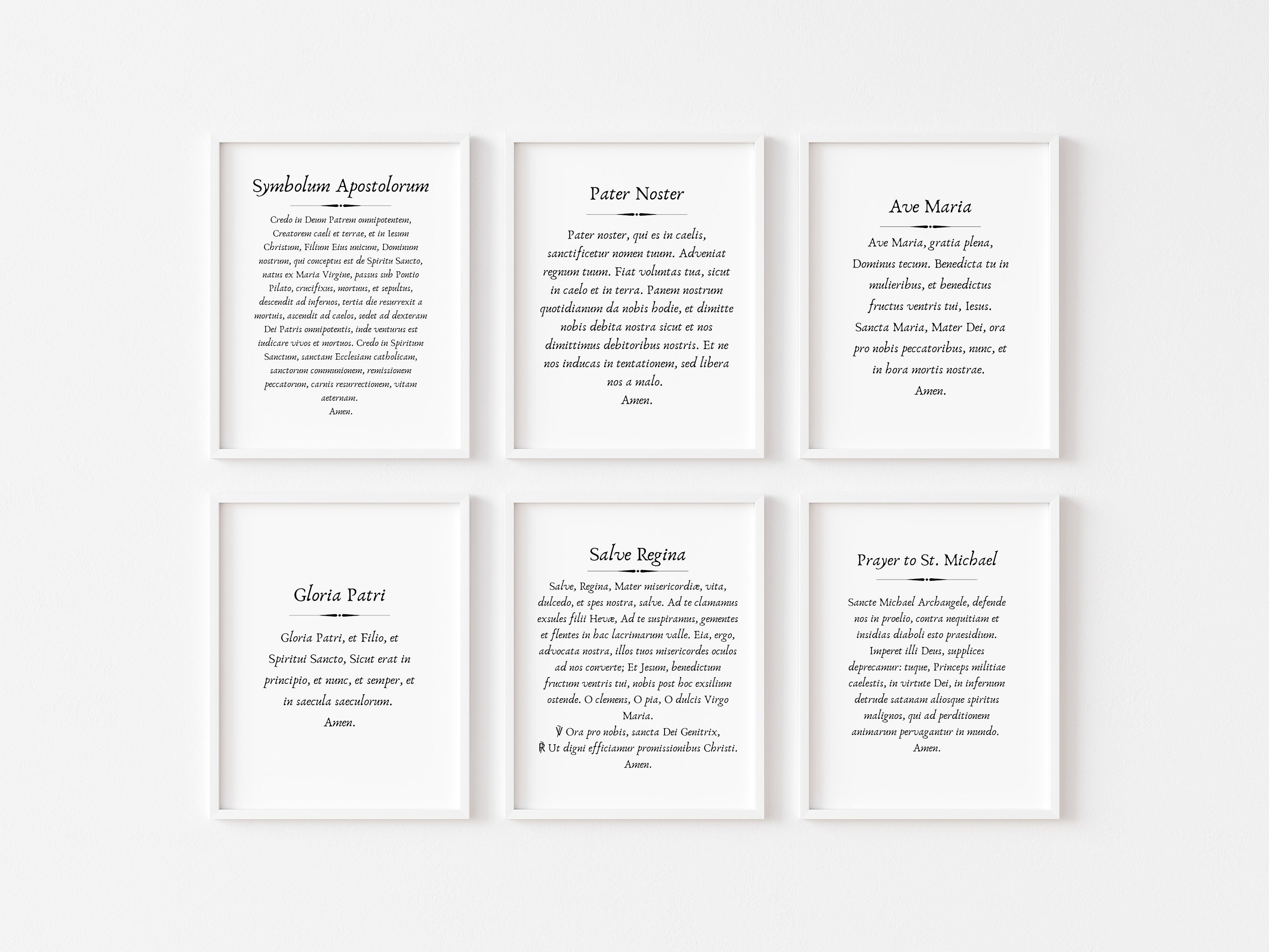 Catholic Prayer Print ULTIMATE Bundle Our Father Hail | Etsy