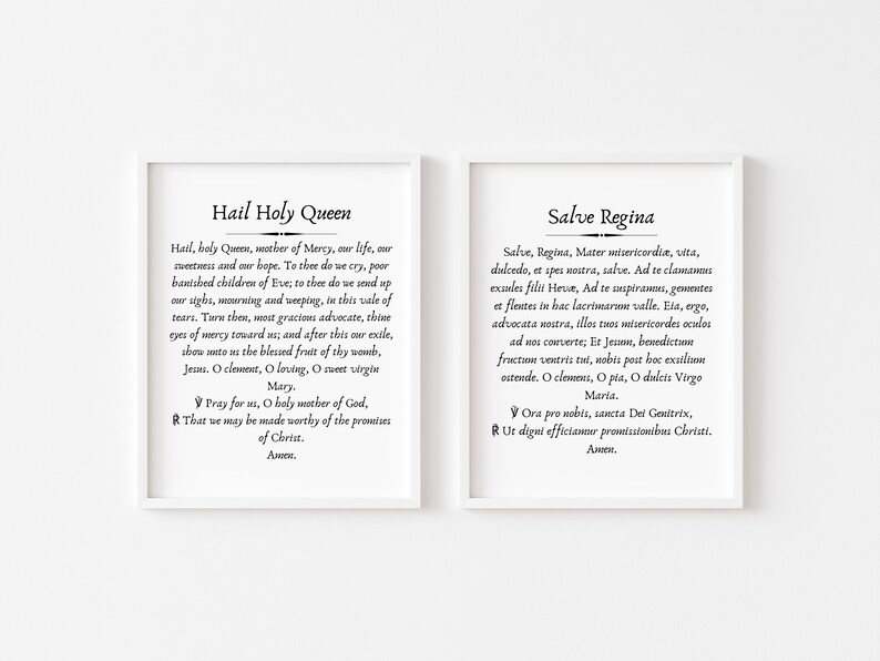 Catholic Prayer Print ULTIMATE Bundle - Our Father, Hail Mary, Glory Be ...