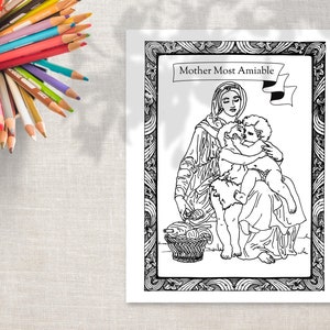 Printable Coloring Book "our Lady Coloring Book" - Catholic Coloring ...