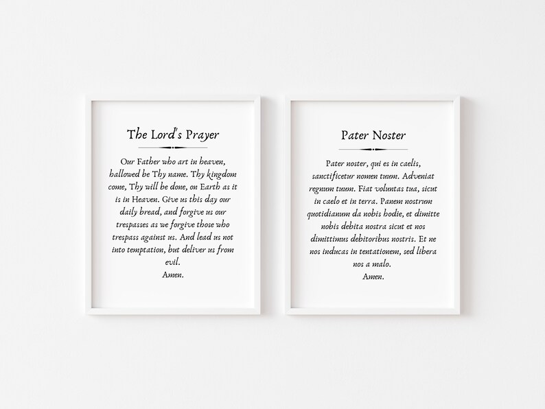 Catholic Prayer Print ULTIMATE Bundle Our Father Hail Mary - Etsy