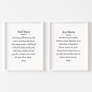 Catholic Prayer Print ULTIMATE Bundle - Our Father, Hail Mary, Glory Be ...