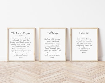 Glory Be Prayer Catholic Wall Art Home Altar Decor Baptism - Etsy