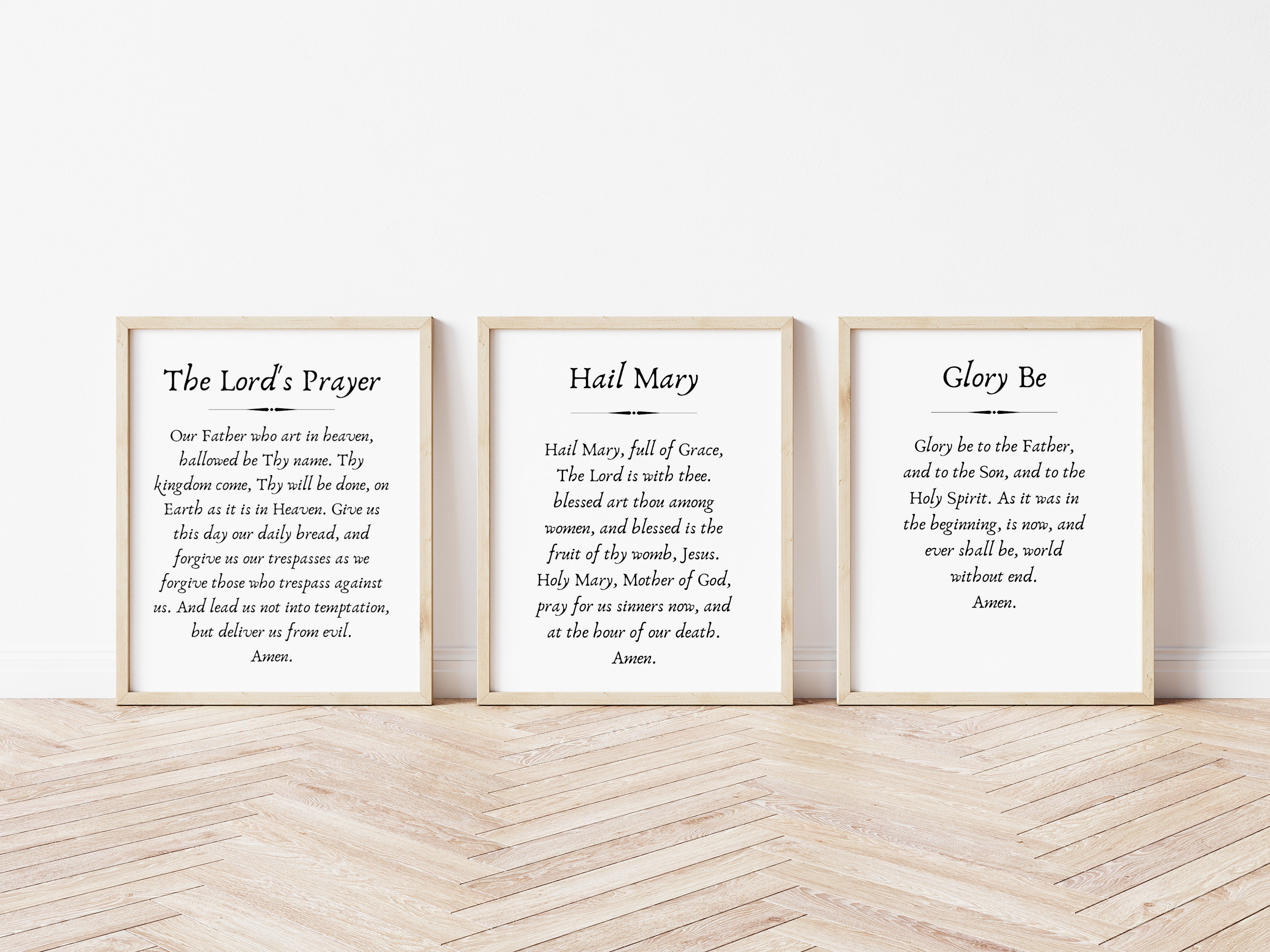 Catholic Prayer Print Bundle the Holy Rosary Our - Etsy