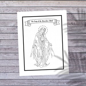 Printable Coloring Page "our Lady of the Miraculous Medal" - Catholic ...