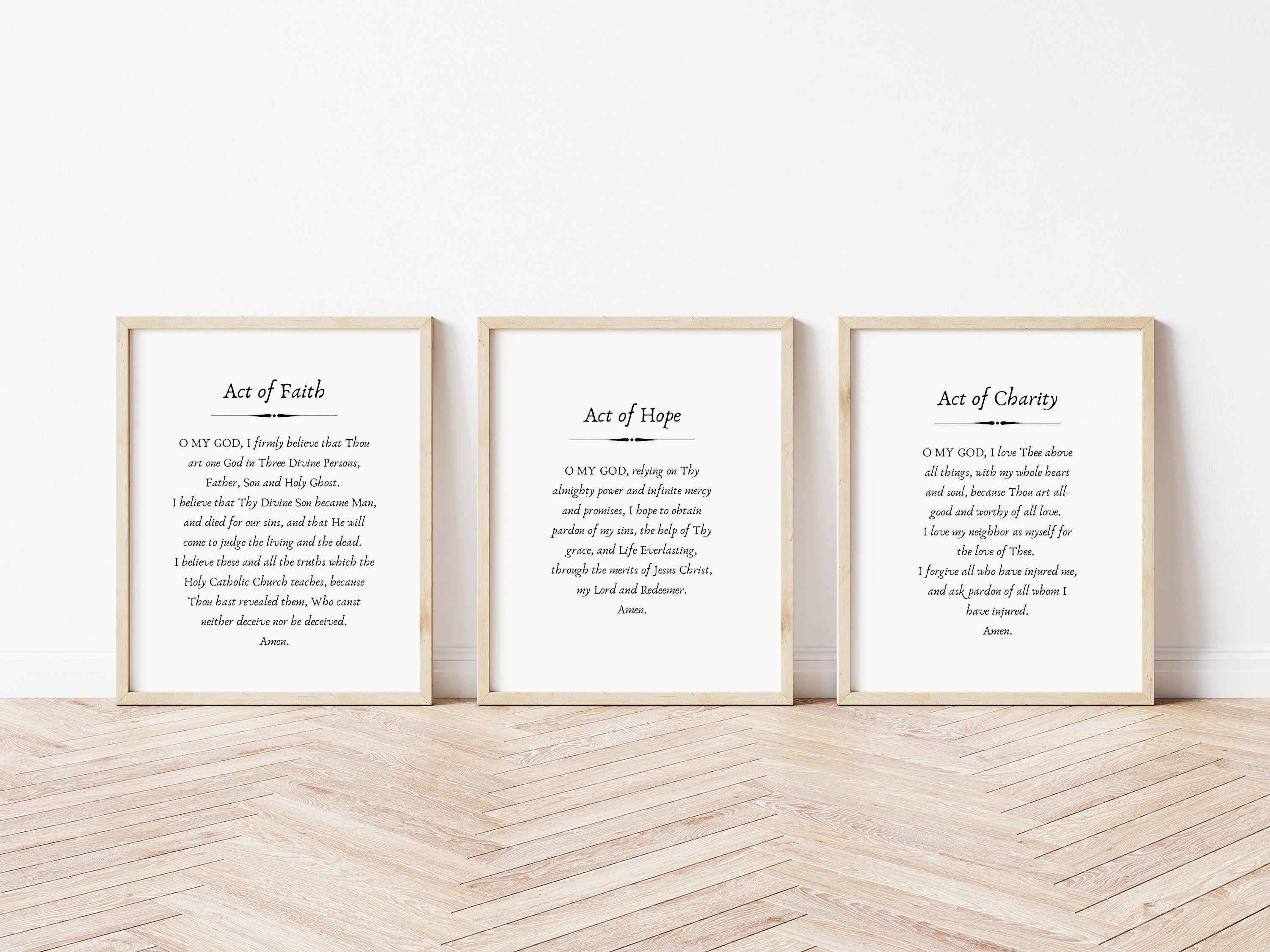 Catholic Prayer Bundle the Acts of Faith Hope and | Etsy