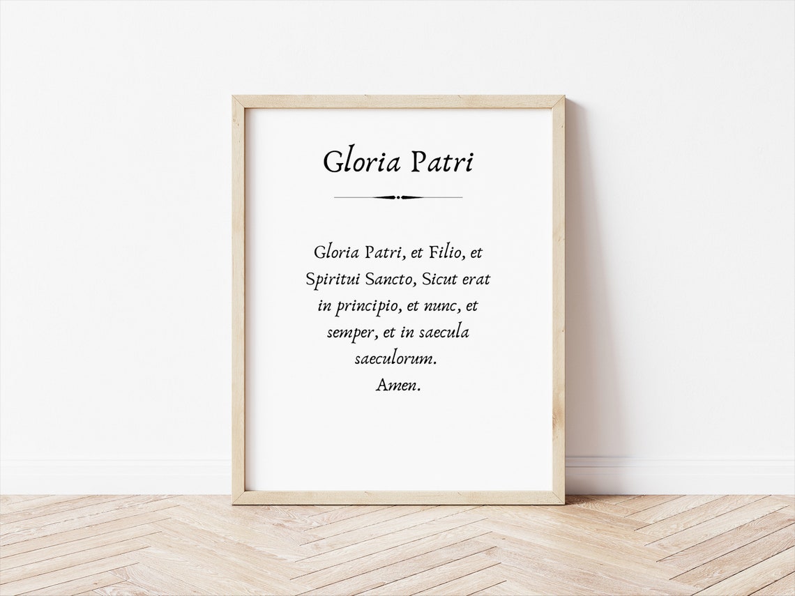 Catholic Prayer Print glory Be Printable gloria Patri 8X10 Prayer Print ...