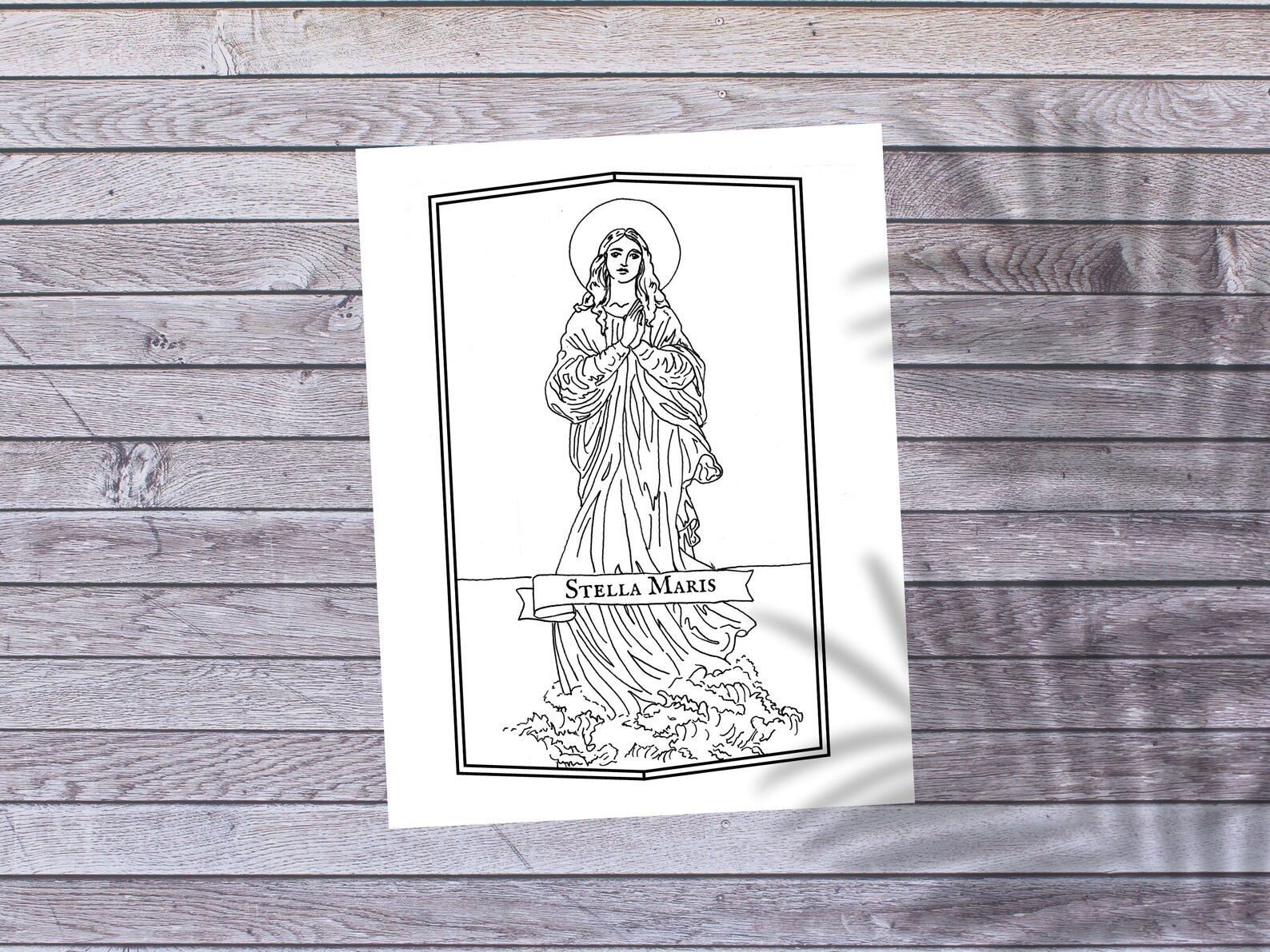 Printable Coloring Page "stella Maris" - Catholic Coloring Page ...